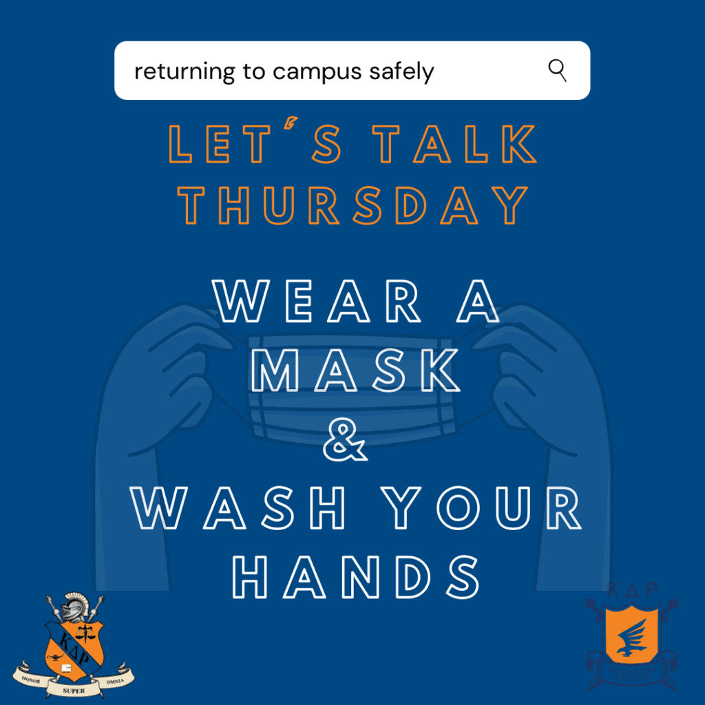Let's Talk Thursday: Returning to Campus Safely - Kappa Delta Rho